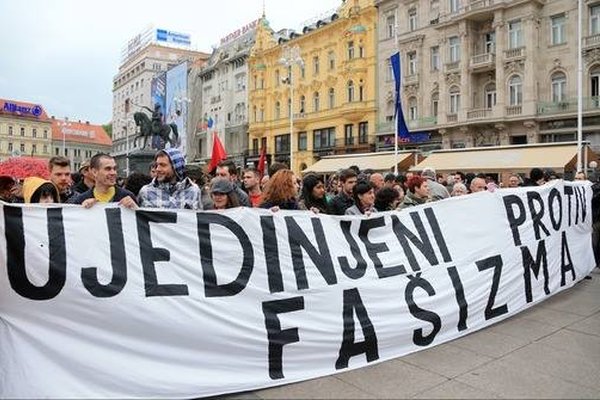 Radnička fronta | Kontraprosvjed protiv postrojavanja crnokošuljaša na ...